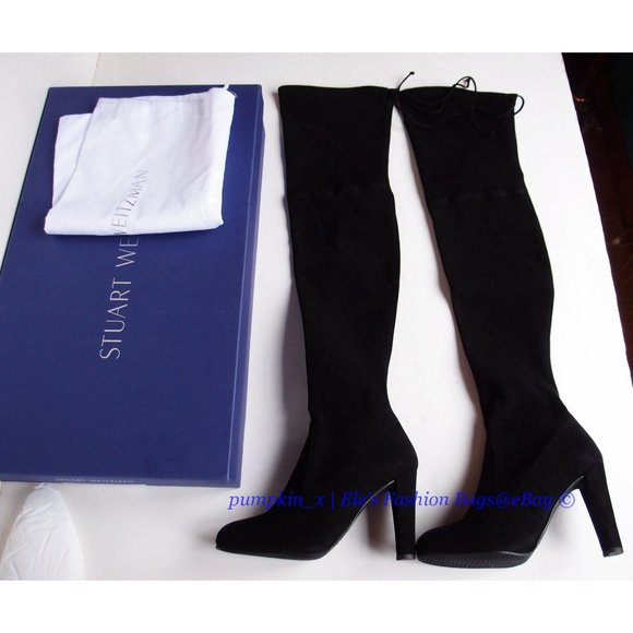 Stuart Weitzman | Shoes | Nib Stuart Weitzman Highland Otk Suede Boots Black Us 85 Authentic ...